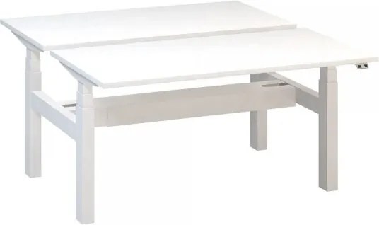 Stůl ProOffice Ergo Up DUO 140 cm, bílá podnož bílá