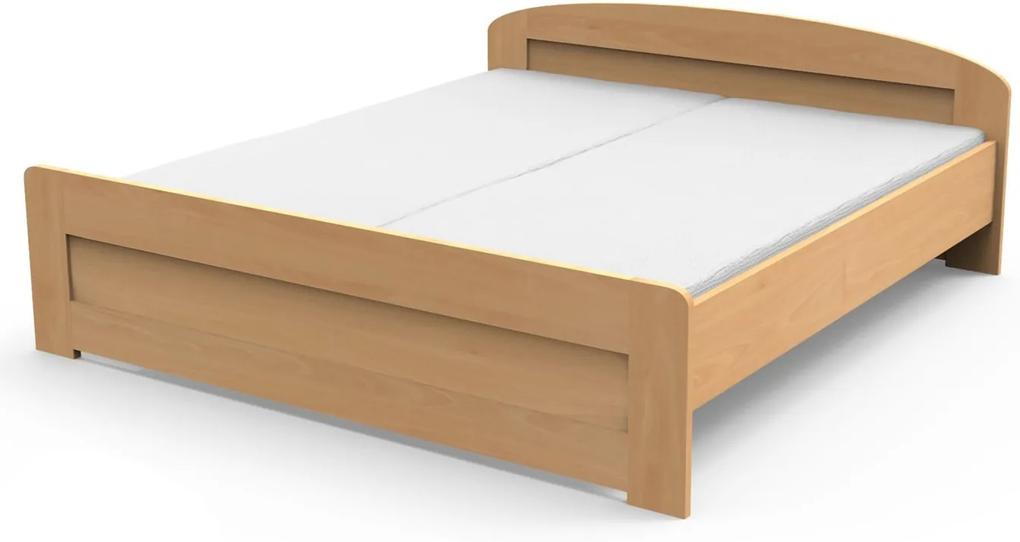 Texpol Dřevěná postel Petra - rovné čelo 200x90 Buk