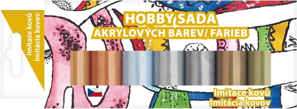 Hobby Sada akrylových barev, imitace kovů, 7 x 15 g