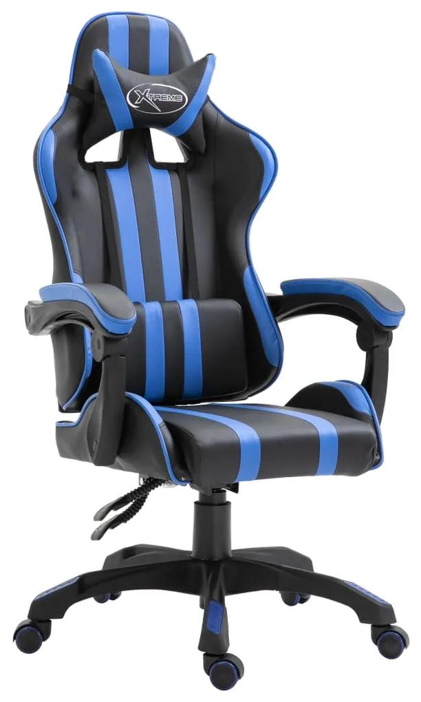 20208 vidaXL Herní židle modrá umělá kůže