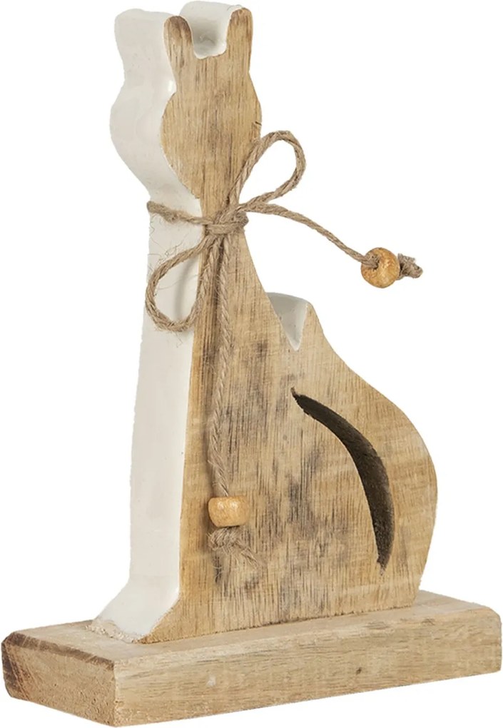 Dřevěná dekorace kočka - 11*3*16 cm