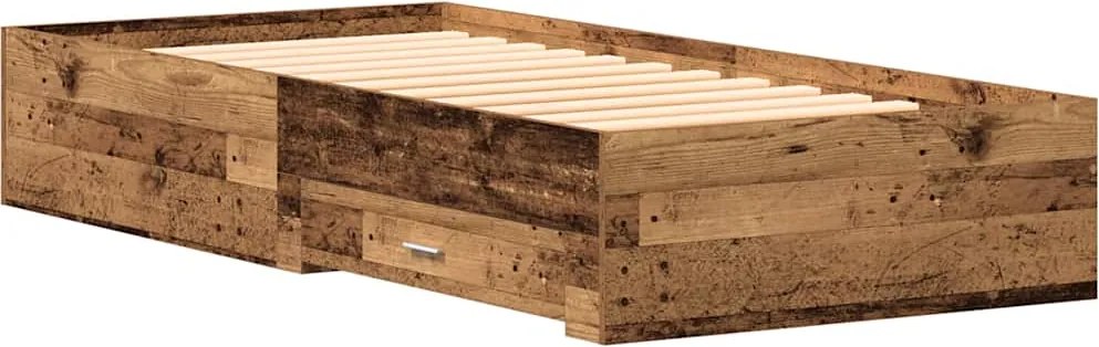 Rám postele Staré dřevo 90 x 200 cm Kompozitní dřevo 3333987