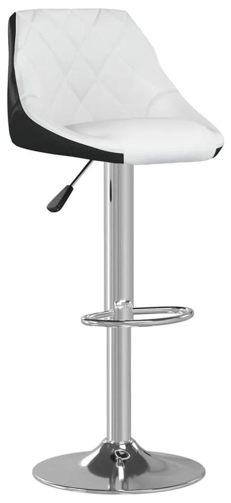 Barové židle 2 ks bíločerné umělá kůže - Default Title