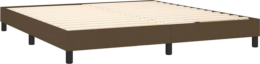 Box spring postel s matrací tmavě hnědá 180x200 cm textil 3126104