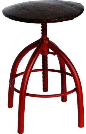 Industrial style, Otočná železná židle  62 x41 x31 cm (577)