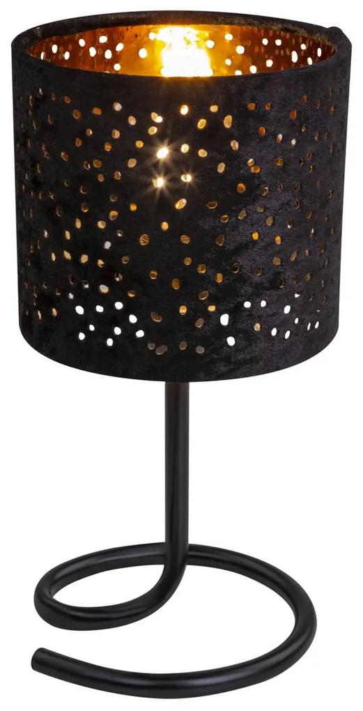 Stolní designová lampička NORRO, černá, zlatá Globo NORRO 24001SG
