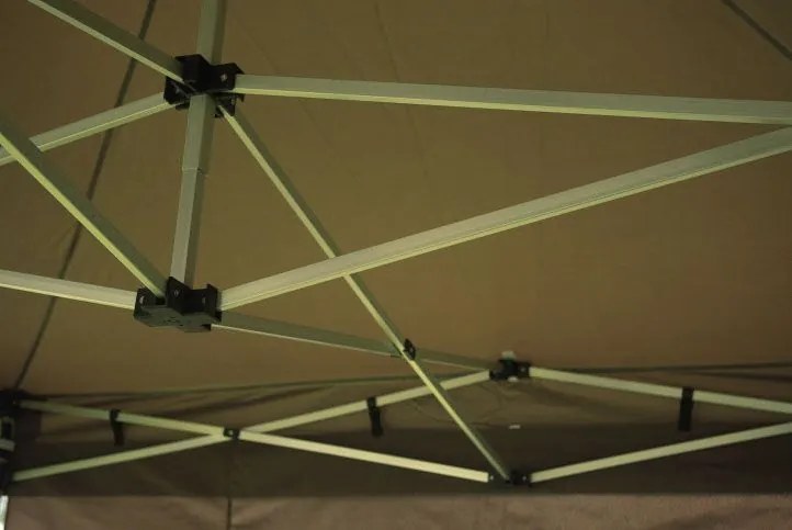 Nůžkový párty stan 3 × 6 m s bočními stěnami, béžový