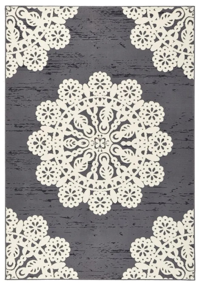 Šedý koberec Hanse Home Gloria Lace, 160 x 230 cm