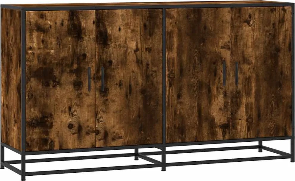 Příborník kouřový dub 134 x 35 x 76 cm kompozitní dřevo 3300817