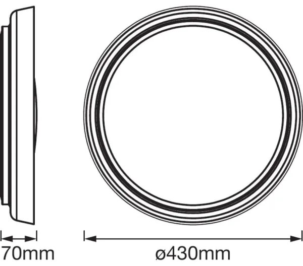 Ledvance - LED Stmívatelné stropní svítidlo SMART+ PLATE LED/24W/230V Wi-Fi