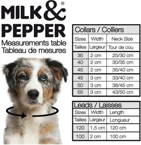 MILK&PEPPER Vodítko pro psy Boreal Black