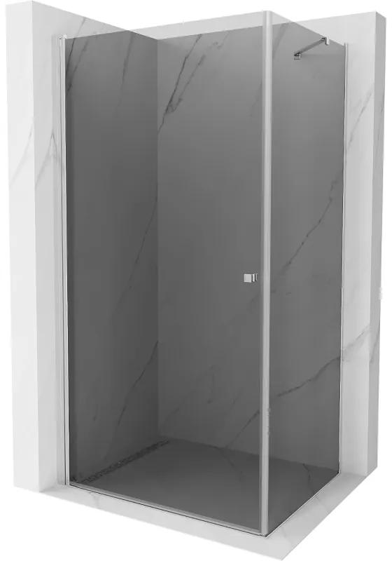 Mexen Pretoria sprchový kout s otočnými dveřmi 100 x 80 cm, grafitově černá, Chromovaná - 852-100-080-01-40