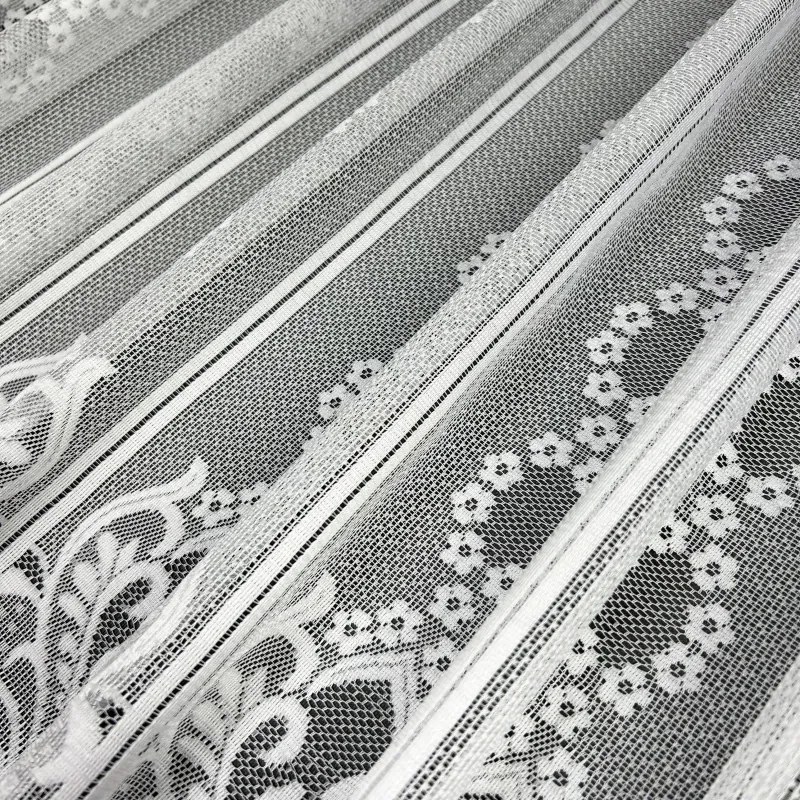 Vitrážová žakárová záclona 18778 - výška 45,60 cm , metráž