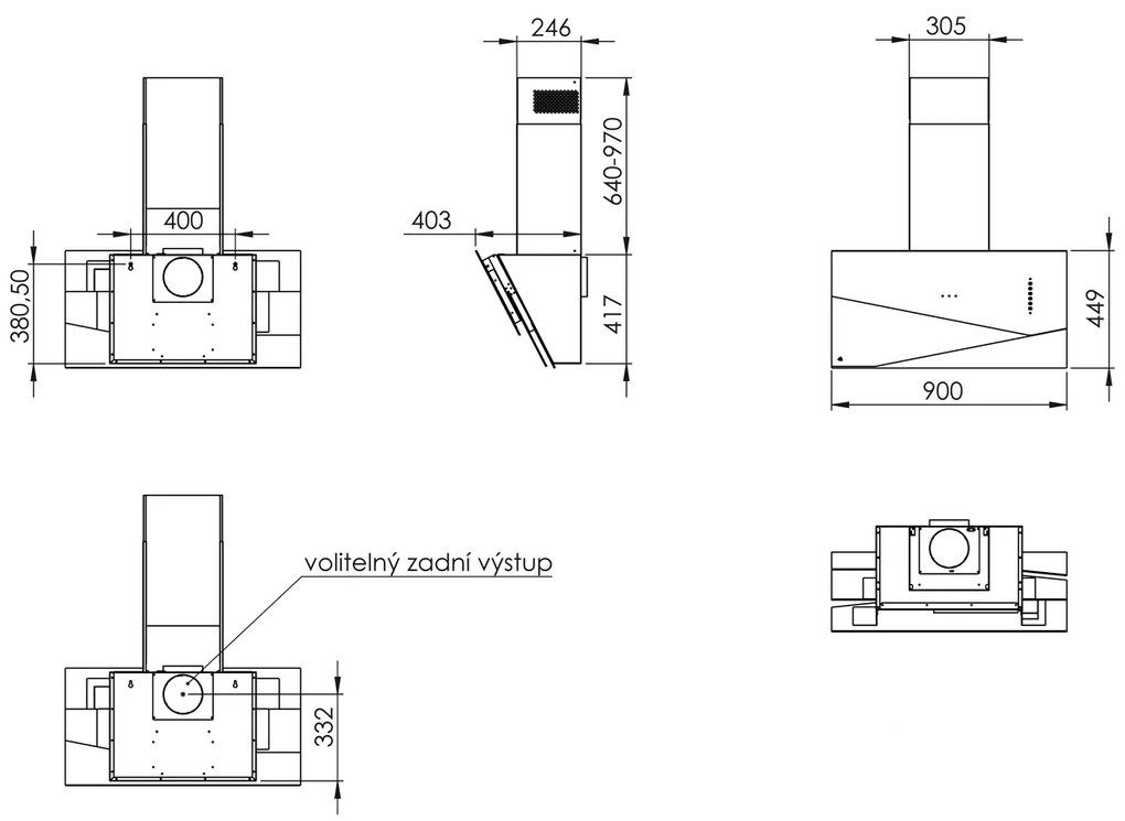 Ciarko Design Odsavač par Ciarko Design Trio Copper (CDP9001CZ)