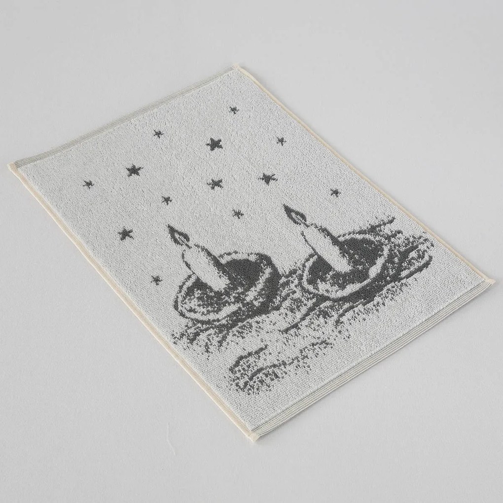 Kuchyňský ručník Veba ZARA Svíčky ve skořápce šedobílá Velikost: 35x50 cm