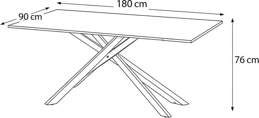 Jídelní set Nebida 4+1, černá / šedá