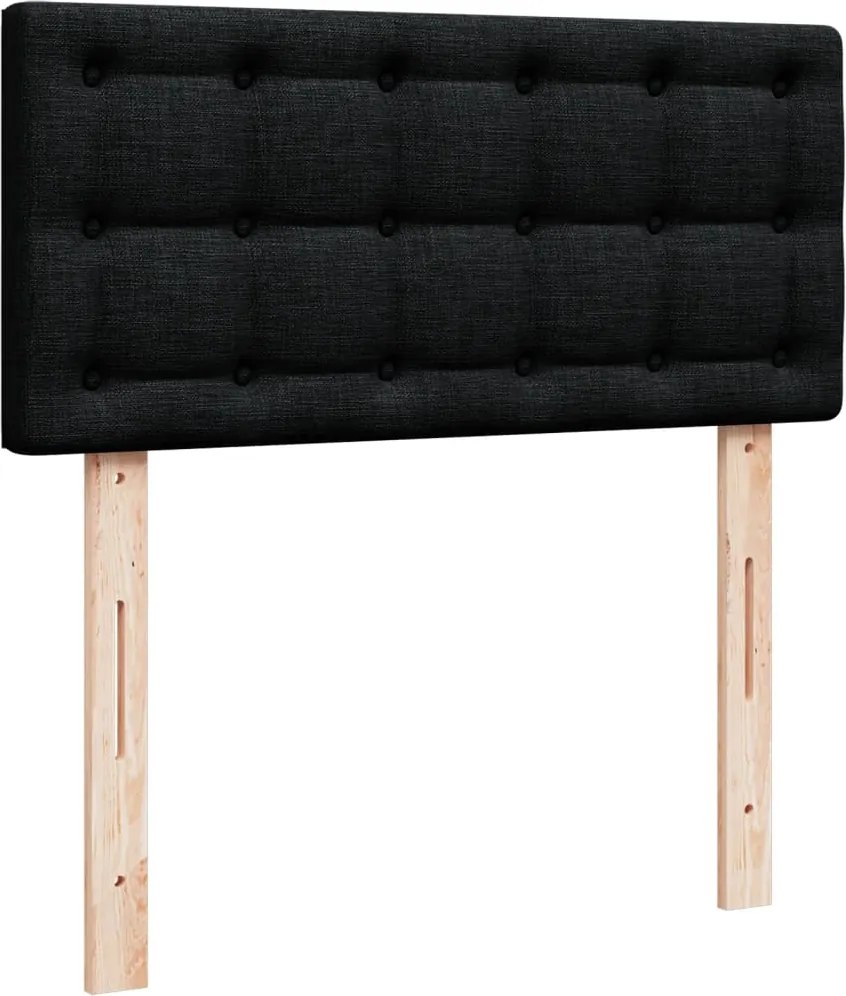 Box spring postel s matrací černá 90x190 cm textil 3286939