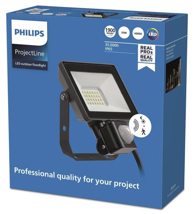 Venkovní reflektor Philips ProjectLine Sensor 4000K 20W