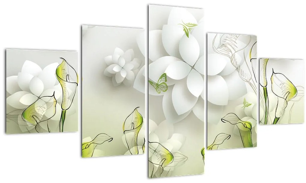 Obraz s květy (125x70 cm)