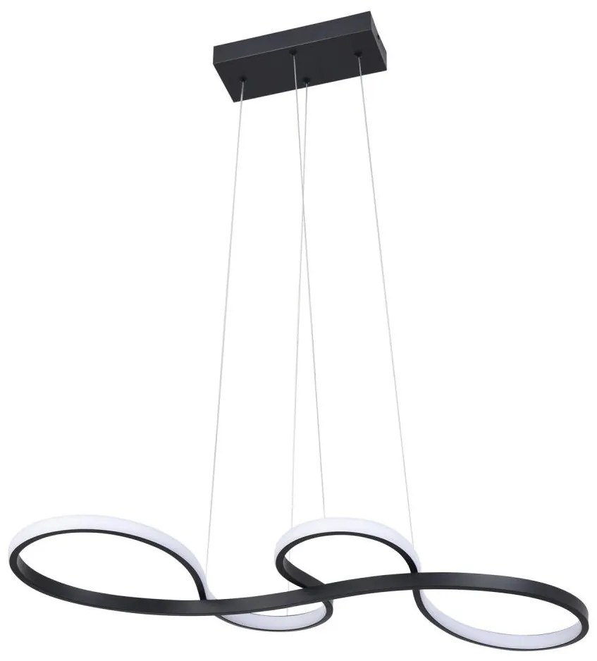 LED Lustr na lanku SALSA LED/38W/230V 4000K černá