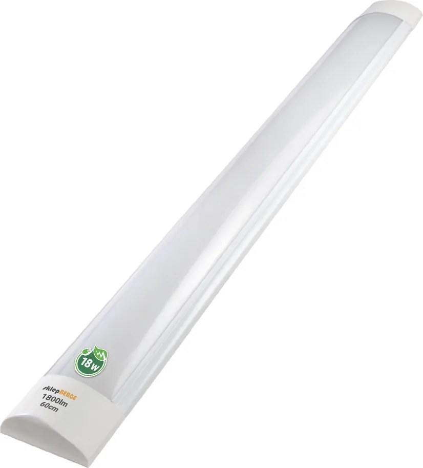 Sada 2 LED lamp 60cm přisazené panelové svítidlo 18W 1800lm denní světlo