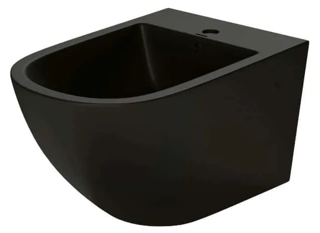 Závěsný bidet DECOS , 36x55 cm, černá matná