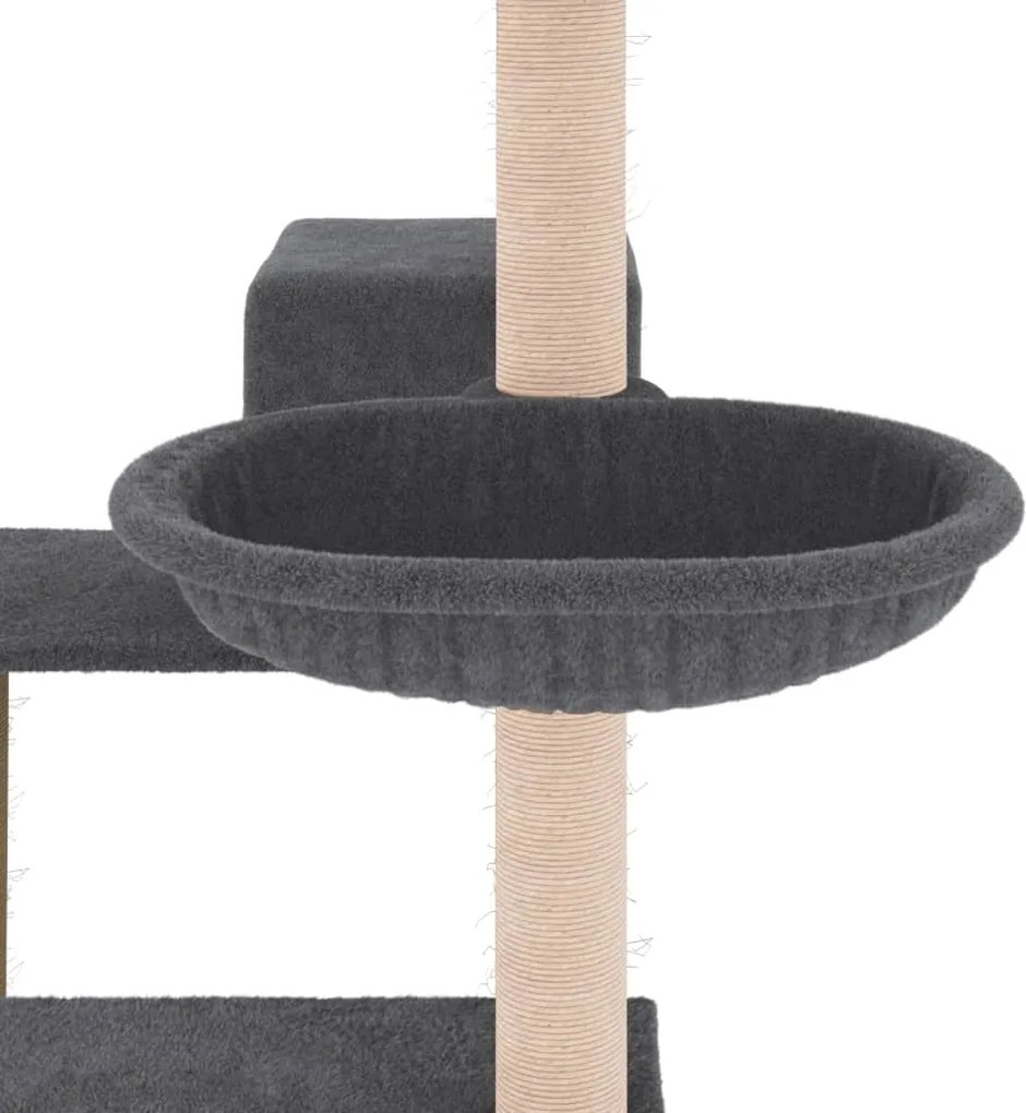 Škrabadlo pro kočky se sisalovými sloupky tmavě šedé 82,5 cm 172387