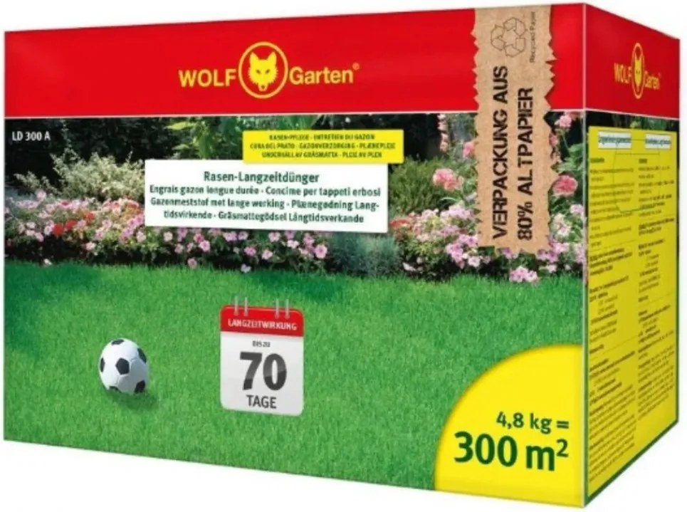 WOLF-Garten LD-A 300 - trávníkové hnojivo dlouhodobé 70 dní (300 m2)