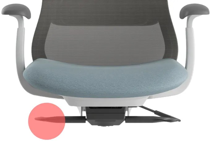 MERCURY Ergonomická kancelářská židle UNO - šedá síťovina / modrá látka