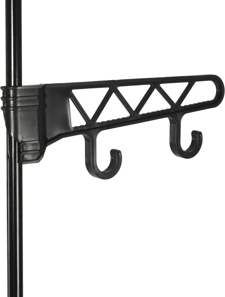 Stojan na oblečení ocel a netkaná textilie 55x28,5x175 cm černý 245742