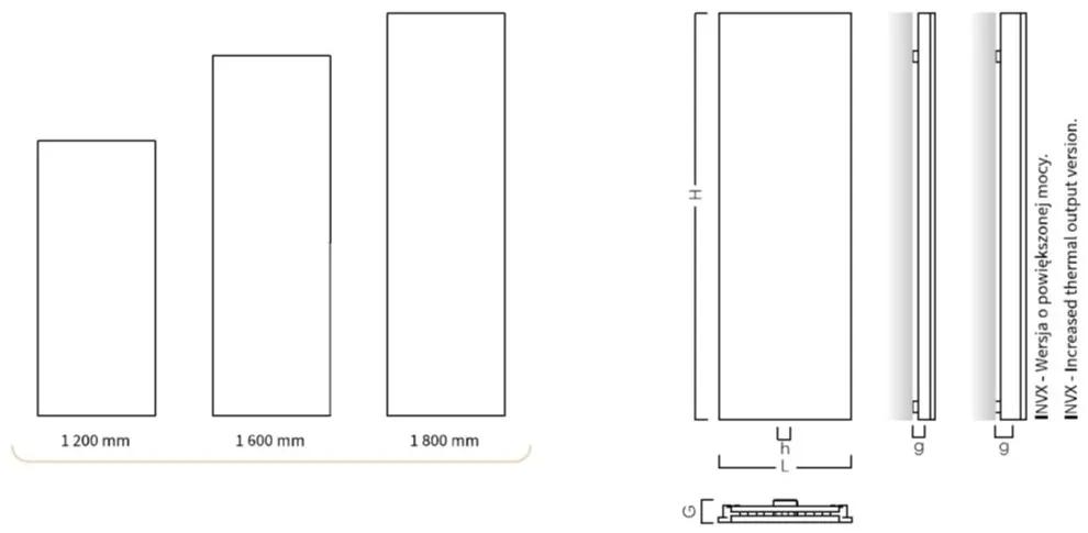 Instalprojekt Koupelnový radiátor INVENTIO Barva radiátoru - Bílá, Rozměr radiátoru - 380 × 1800 mm, výkon 683 W - RADINV401835
