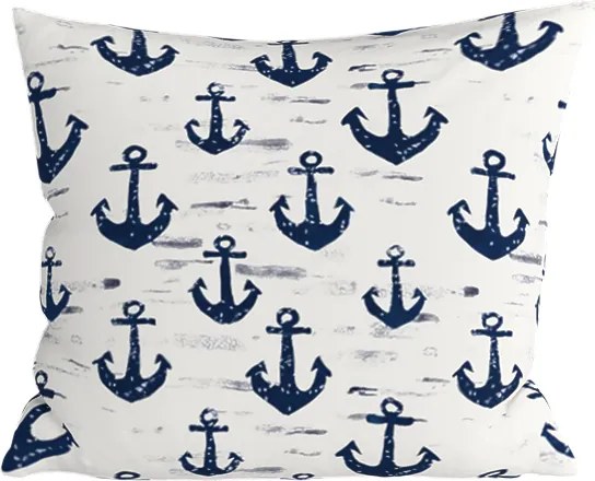 Polybavlněný povlak na polštář NAVYSTA POLY 45x45 cm, modro-bílý