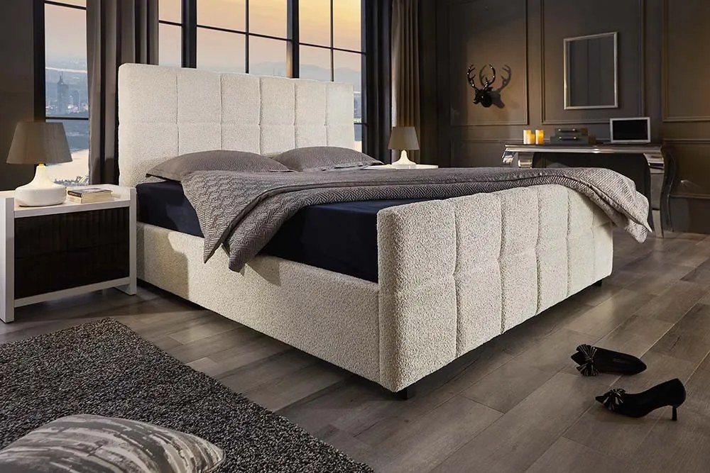 Designová postel Viola 180 x 200 cm krémová