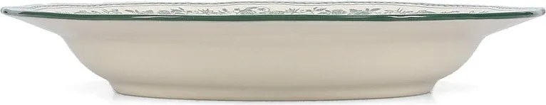 Zelený/slonovinový hluboký porcelánový talíř ø 23 cm Cyril – S|P Collection