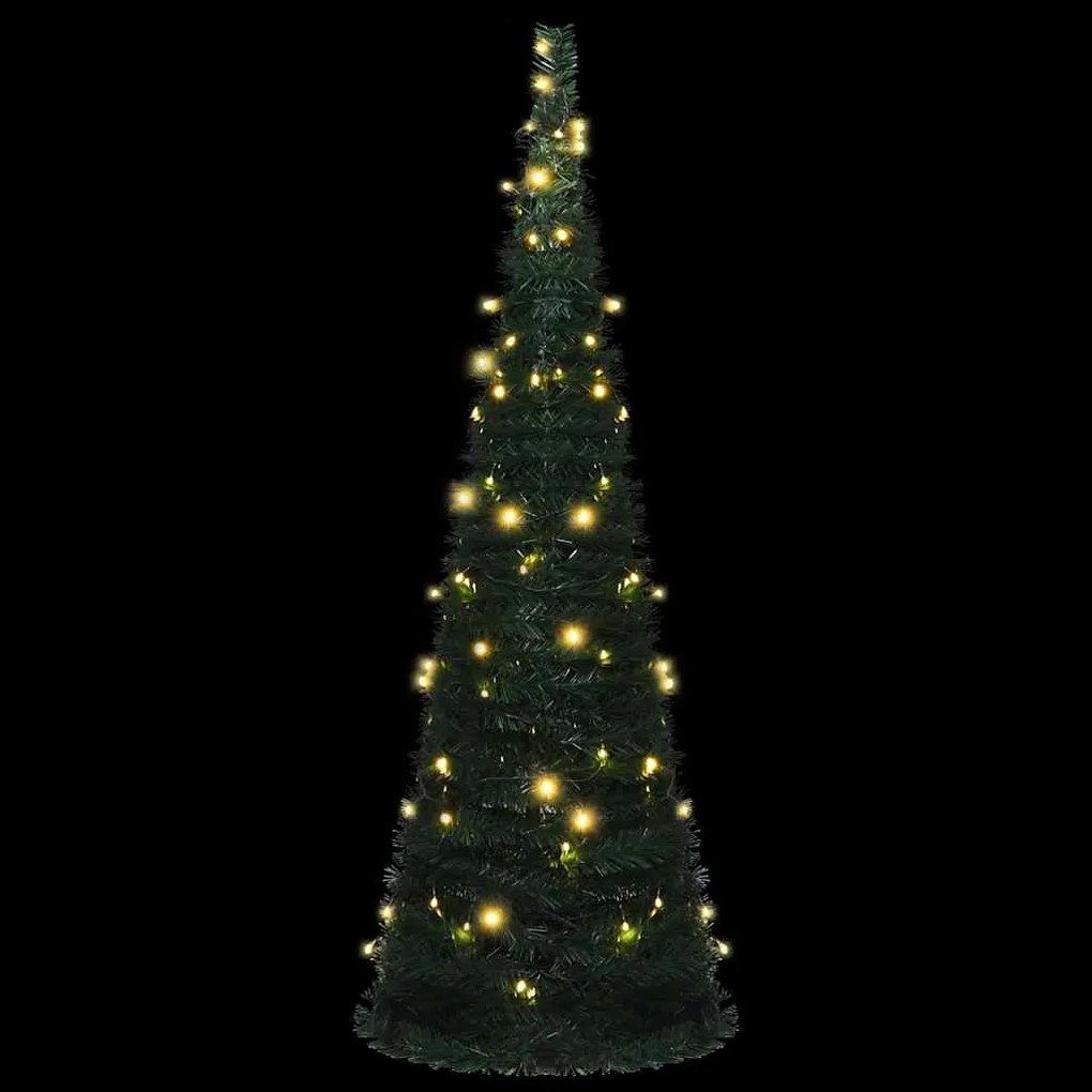Pop-up umělý vánoční stromek s LED osvětlením zelený 180 cm 321524