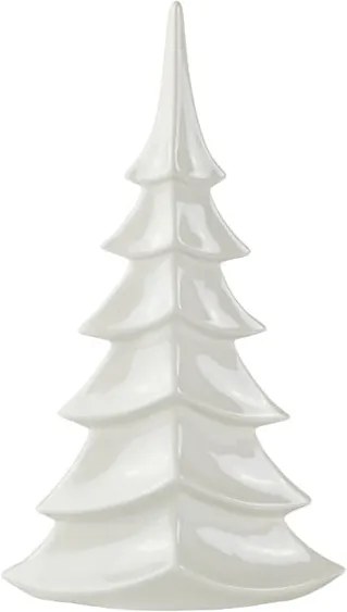 Bílý keramický dekorativní vánoční stromek KJ Collection Tree, výška 35 cm