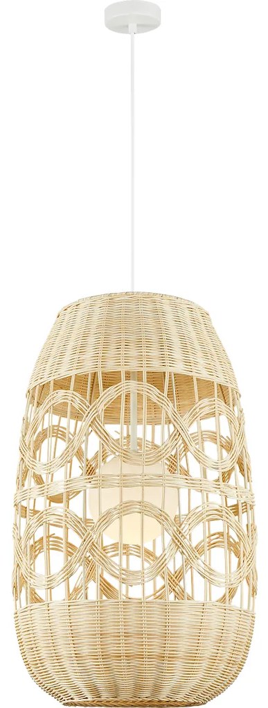 Závěsné svítidlo Arona, 1x ratanové stínítko, (fi 40cm), w