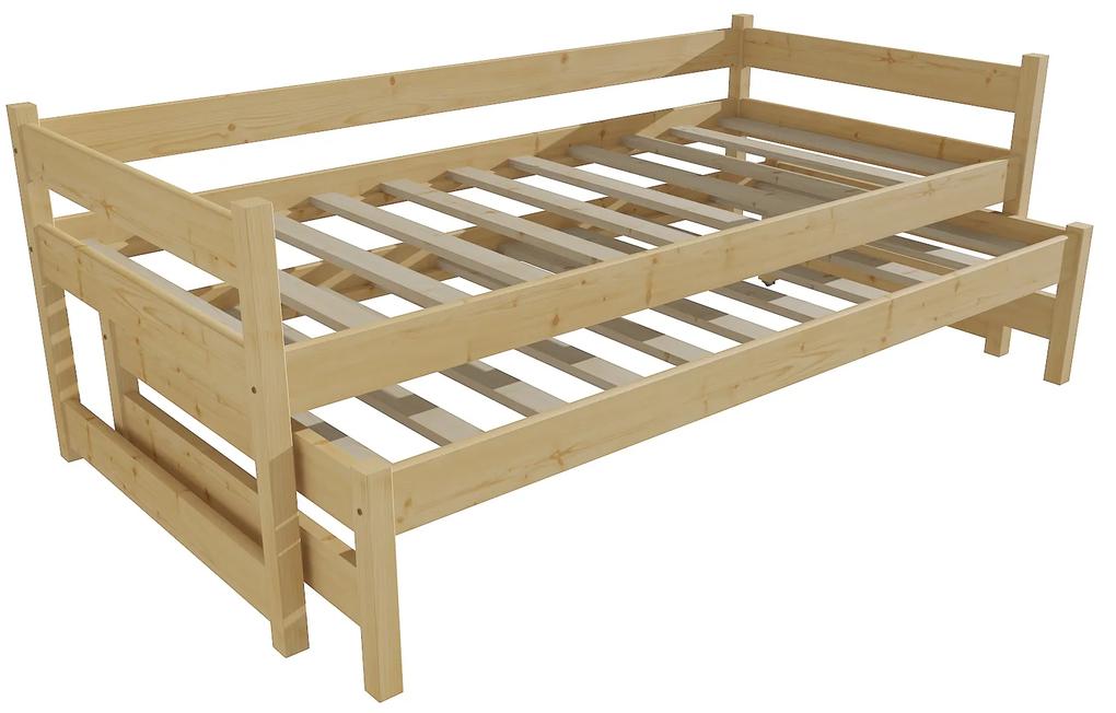 Vomaks Dětská postel s výsuvnou přistýlkou DPV 003 Rozměr: 80 x 200 cm, Barva: barva růžová