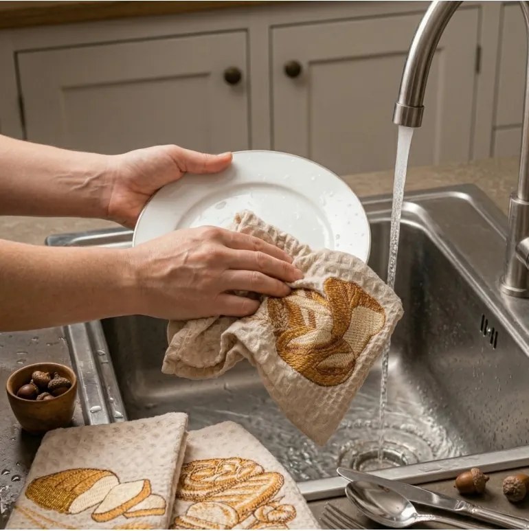 Utěrky vaflové na nádobí Bread set 3 ks EMI