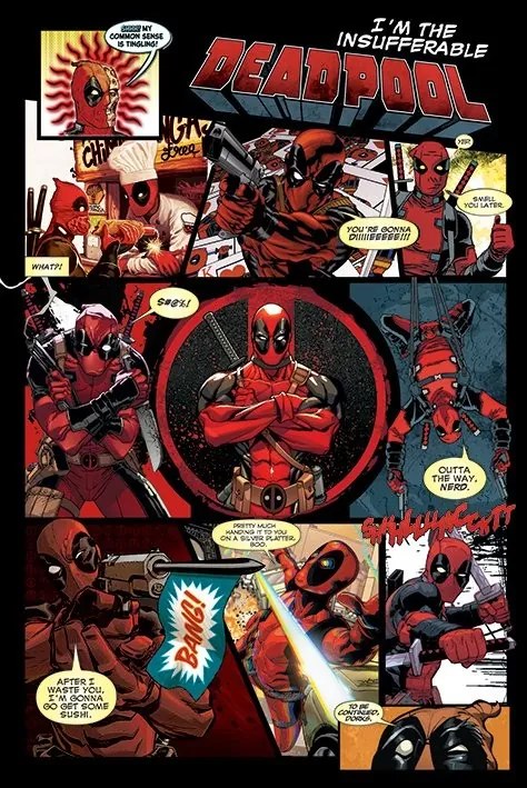 Plakát, Obraz - Deadpool - Panels, (61 x 91.5 cm)