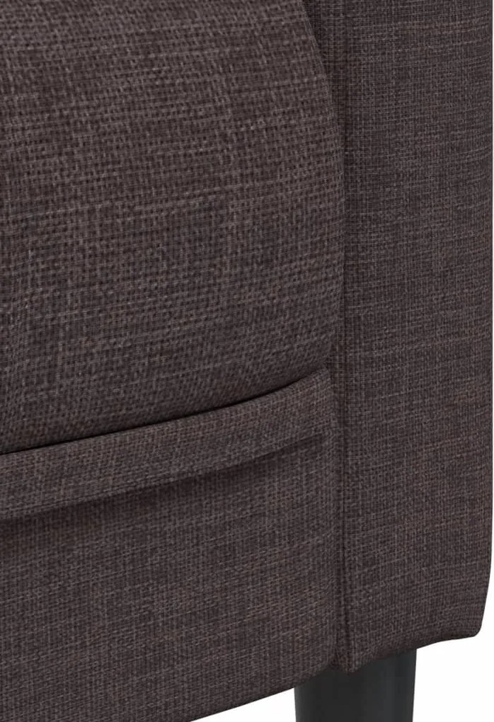 2dílná sedací souprava tmavě hnědá textil 3209241
