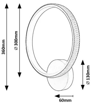 Rabalux 71095 - LED Nástěnné svítidlo GRETE LED/15W/230V 3000K