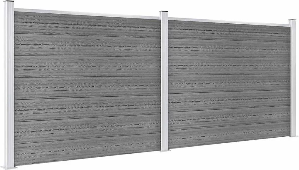 Set plotových dílců WPC 353 x 146 cm šedý 3070455