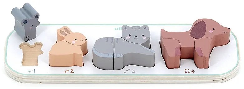 Vilac Vkládací puzzle Učím se počítat zvířátka Sarah Betz