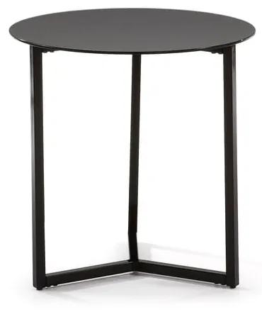 Černý odkládací stolek Kave Home Marae, ⌀ 50 cm