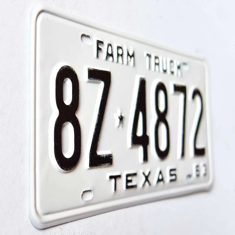 Americká SPZ Texas 1963 Farm Truck 8Z-4872