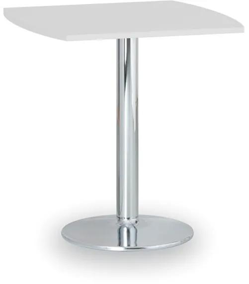 Konferenční stolek FILIP II, 660x660 mm, chromovaná podnož, deska bílá