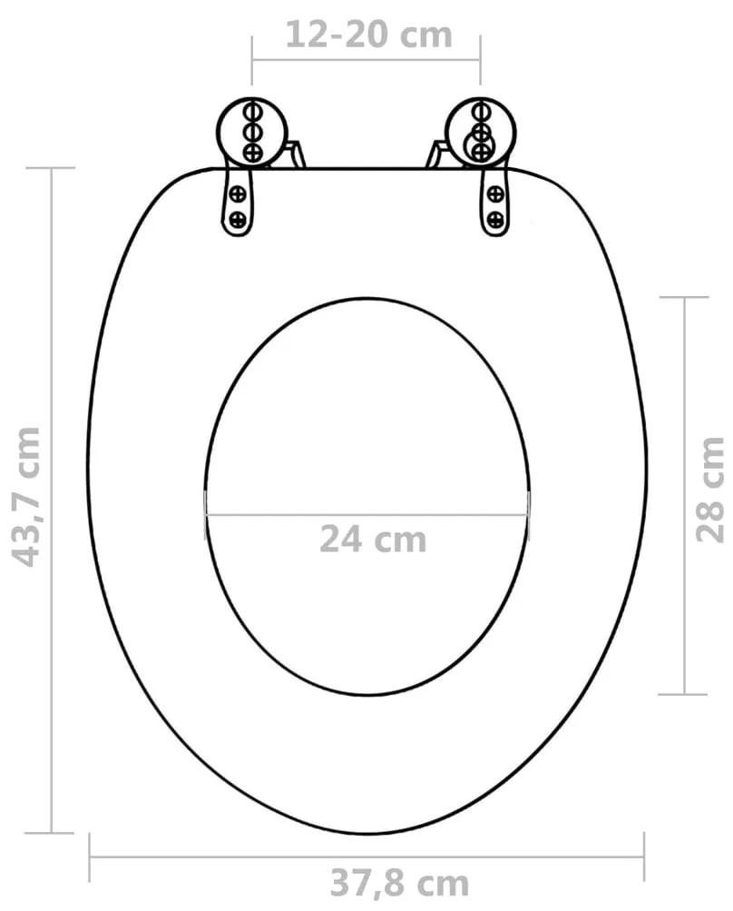 vidaXL vivdaXL WC sedátka s funkcí pomalého sklápění 2 ks MDF motiv savany