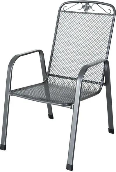 Sconto Stohovatelná židle SAVOY šedý kov | BIANO