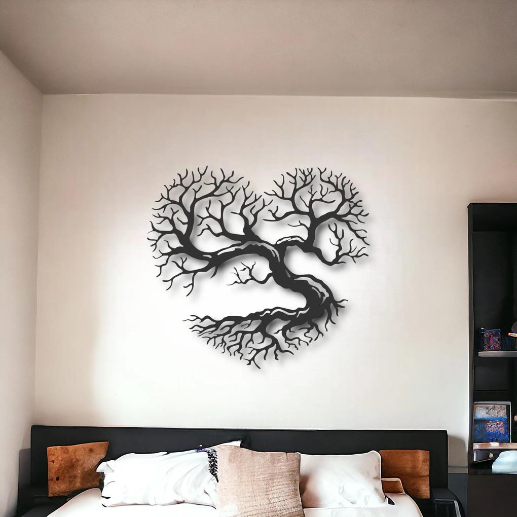 Strom života 7 - kovový obraz na zeď Velikost: 75cm, Barva: Black